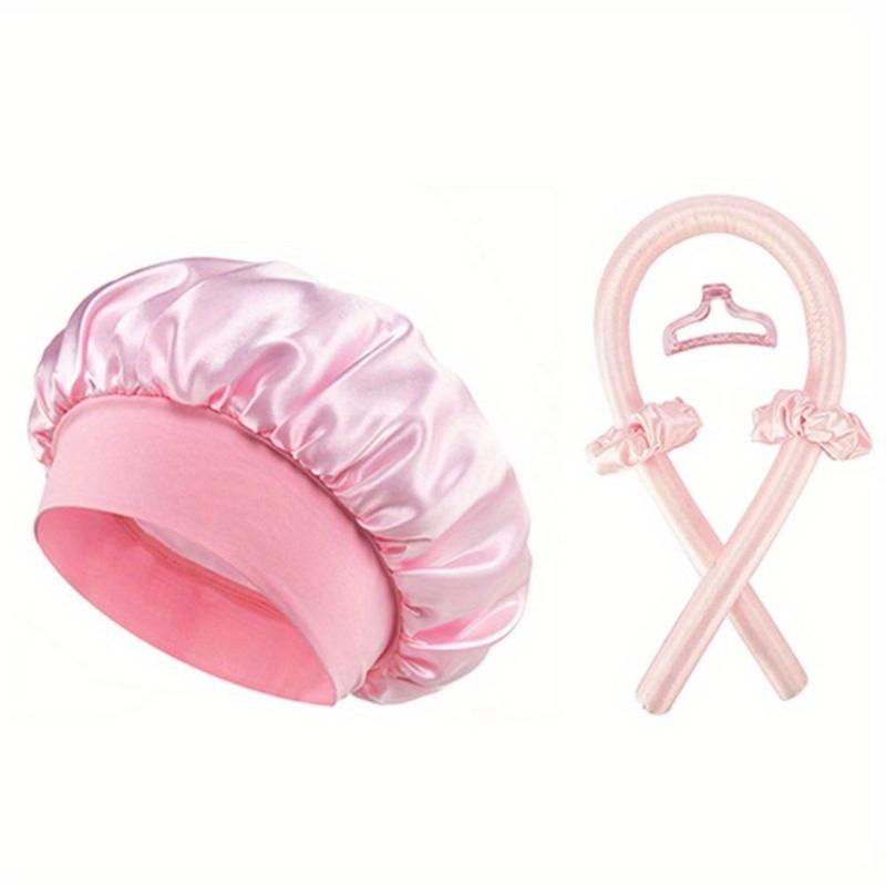 Heatless Hair Curler & Satin Sleep Cap Set - Includes No-Hea - TikTok ...