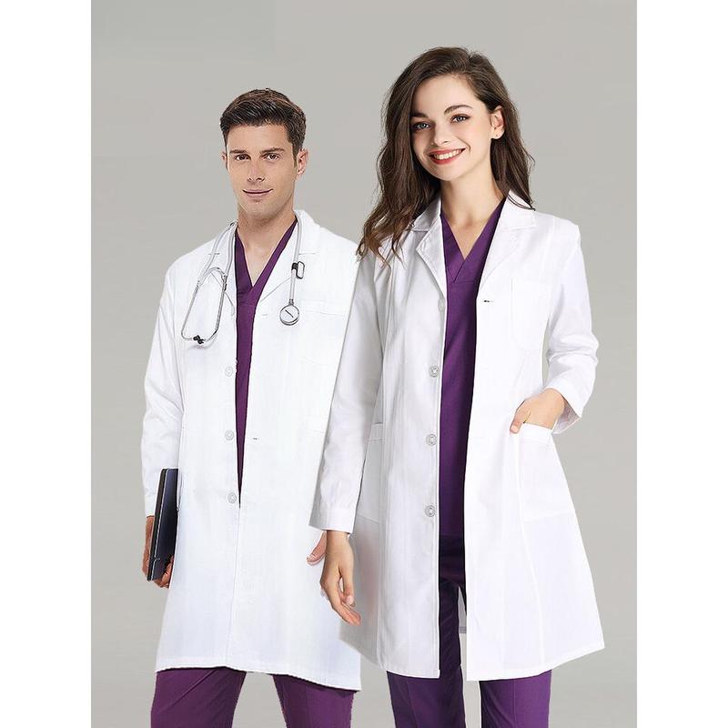 Kot Makmal Putih, untuk Wanita, Lengan Panjang, Diperbuat daripada ...