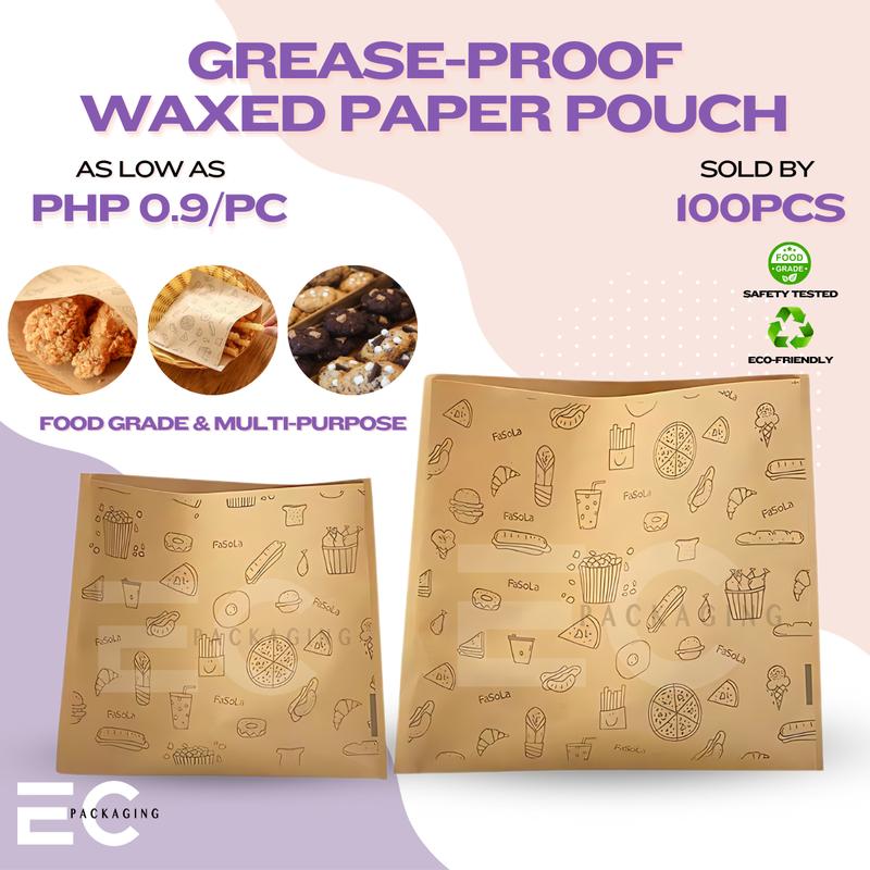 [EC] 100Pcs Greaseproof Paper Bag Pouch Food Wrapper Sandwic - TikTok ...