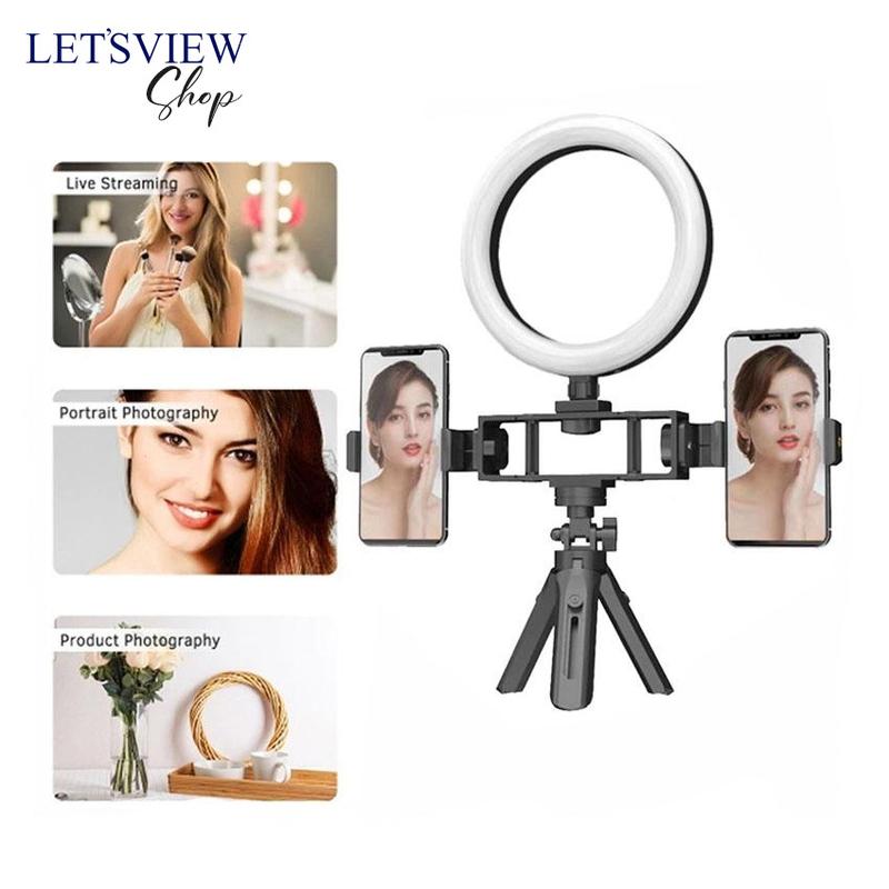 Multi-Position Fill Light Mini Tripod Stand 16cm + 2 Phone Holder ...