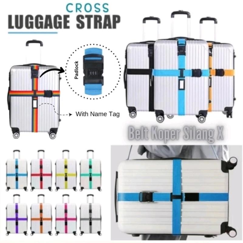 Cross Luggage Belt Strap with Secure Lock / Tali Pengaman Koper - Shop ...