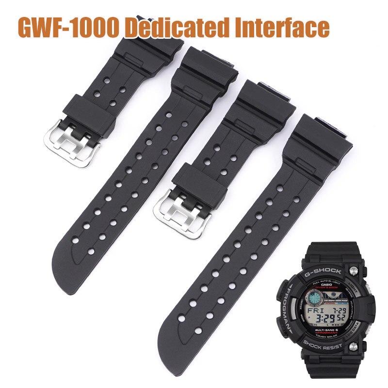 Tali Getah, untuk G-shock Frogman GWF-1000 Lelaki Sukan, Hitam ...