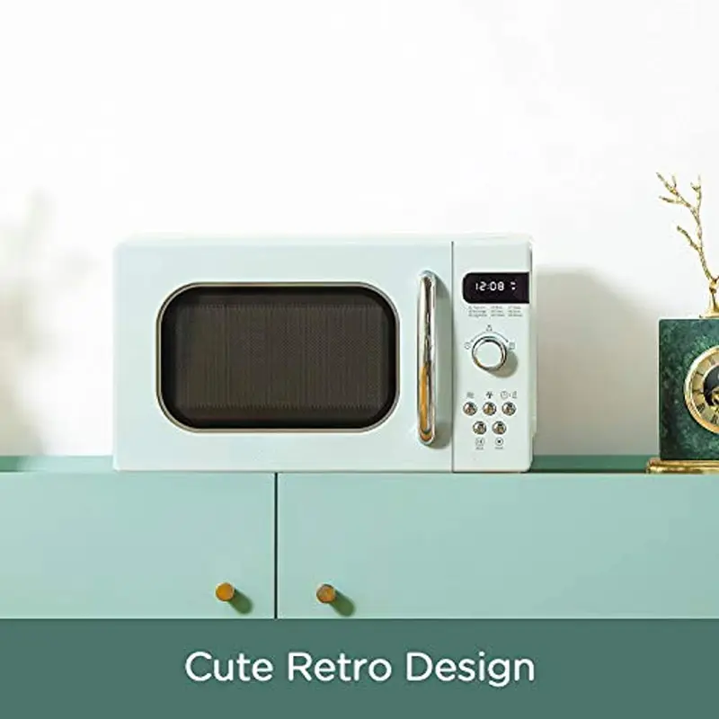 Vintage Style Microwave Retro Compact Microwave Oven 0.7 Cu Ft - 700W ...