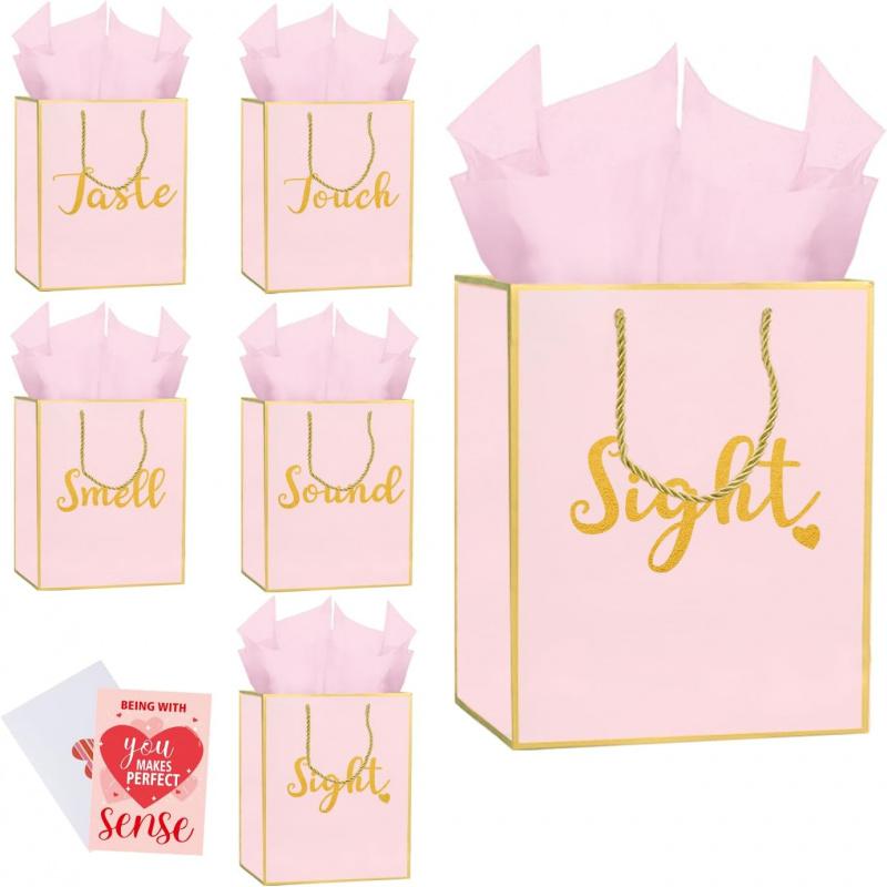 Five Senses Gift Bags for Him or Her - Sight Smell Touch Taste Sound ...