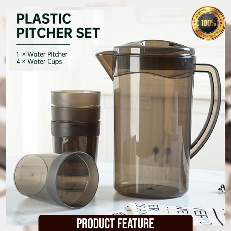2000ml Plastic Pitcher with 4 Cups large pitsel pitcher with - TikTok ...