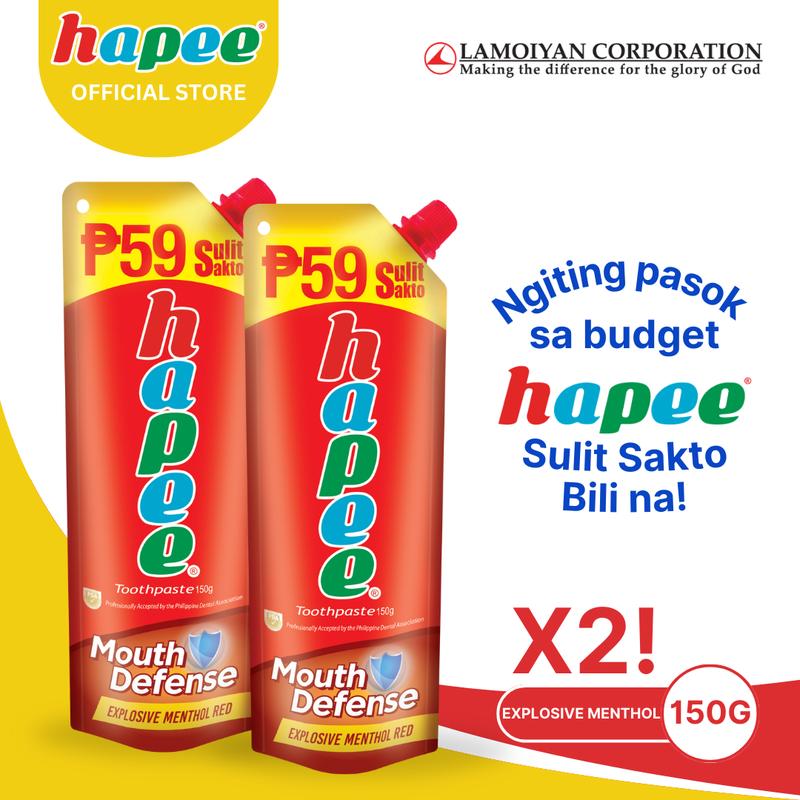 Hapee Ecotube Explosive Menthol Red Toothpaste 150g - (Pack of - TikTok ...