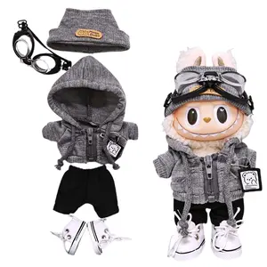 3-piece Doll Clothes Overall Set For 17cm Labu-bu,Chic Stylish Outfit ...