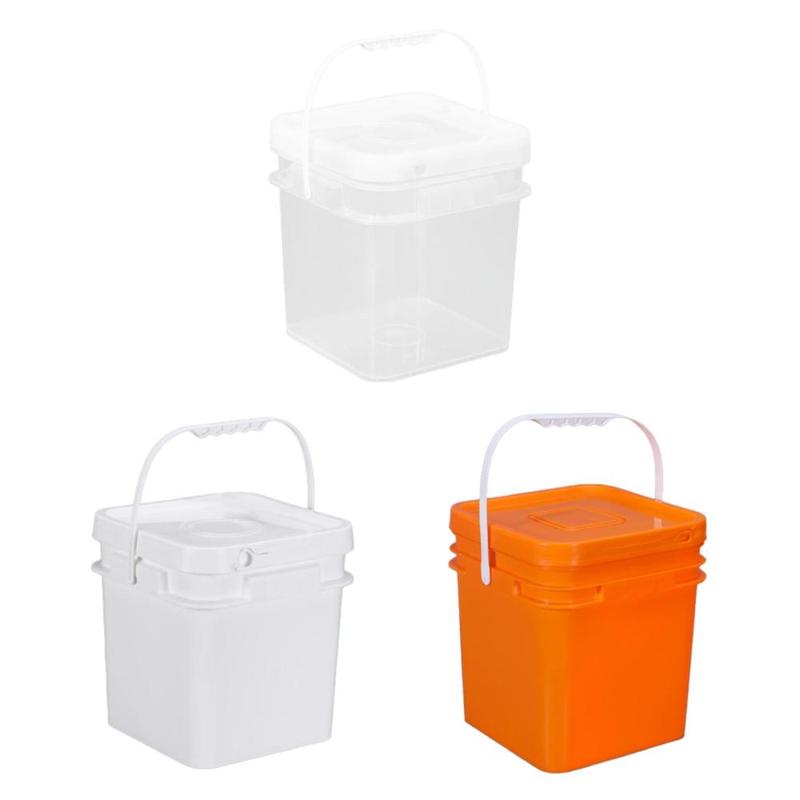 10L Square Bucket All Purpose Pail for Construction Kitchen Cleaning ...