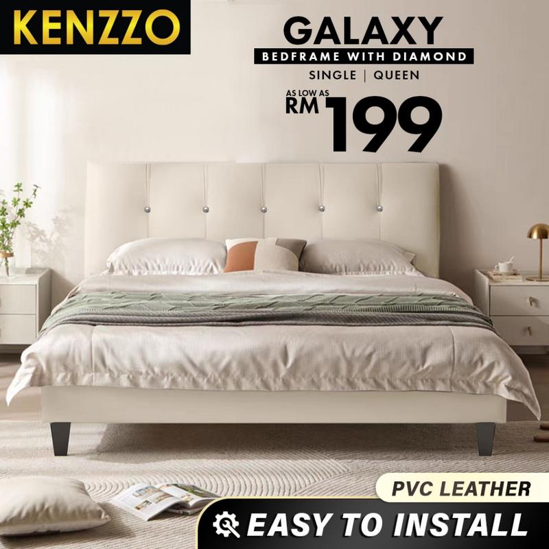 KENZZO : Galaxy PVC Leather Divan Queen Size Bed Frame / Katil - TikTok ...