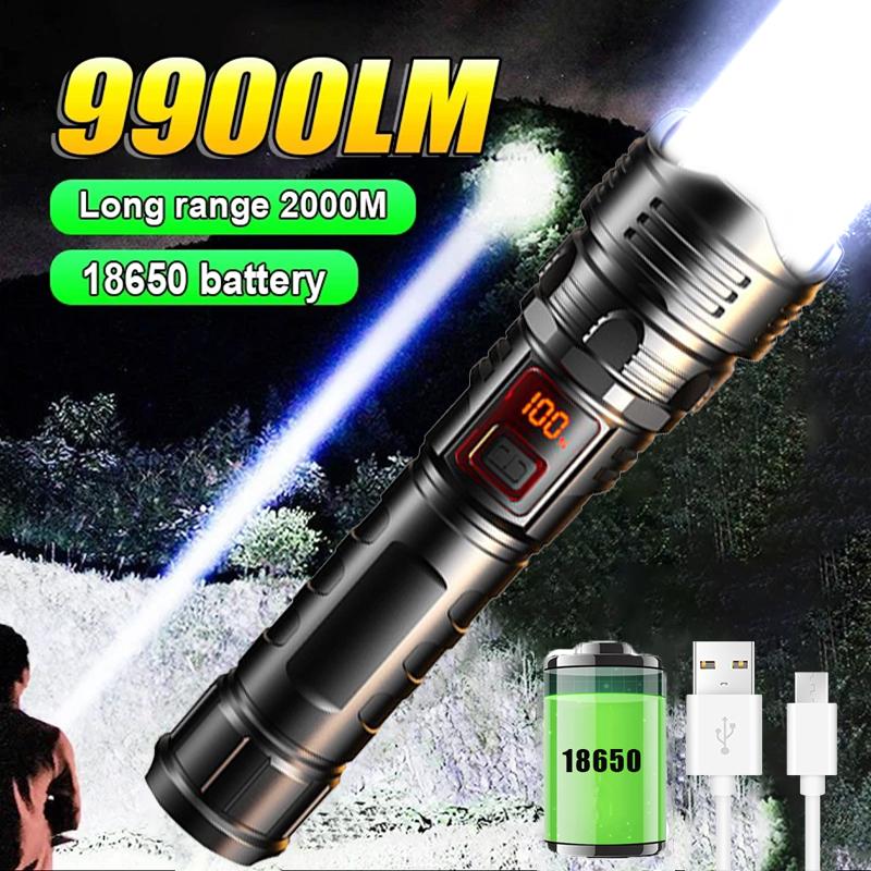 New Outdoor Strong Light Led Zoom Flashlights White Laser High - TikTok ...
