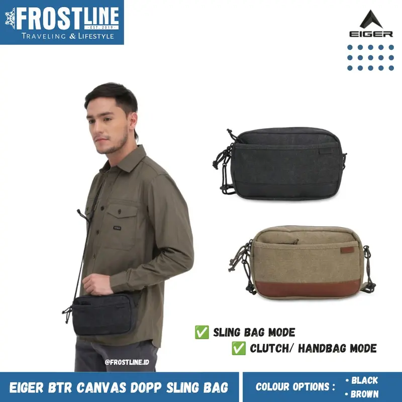 Tas Selempang Eiger BTR Canvas Dopp Sling Bag - Shop | Tokopedia