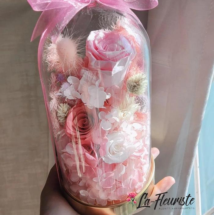 Promo Flower Dome | preserved flower | Dome kaca | Bunga Dalam kaca ...