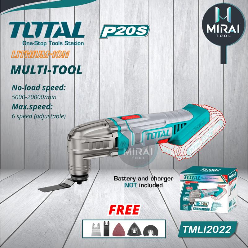 TOTAL TMLI2022 20V LITHIUM-ION MULTI FUNCTION TOOLS WITH ACCESSORIES ...