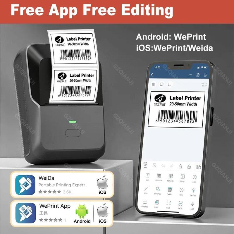 Home Office P2 Thermal Wireless Label Printer 20-58mm 2 inch - TikTok ...