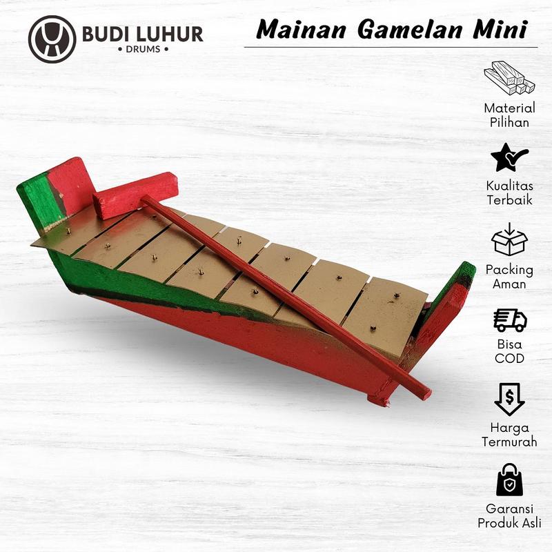 Xylophone Gamelan Saron Gambang Jawa Mini Mainan Anak Tradisional ...