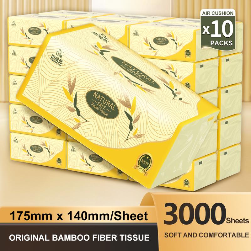 【10 Pack】Tisu Bambu Asli (Warna Semula Jadi) – 4-Lapis, 3000 - TikTok ...