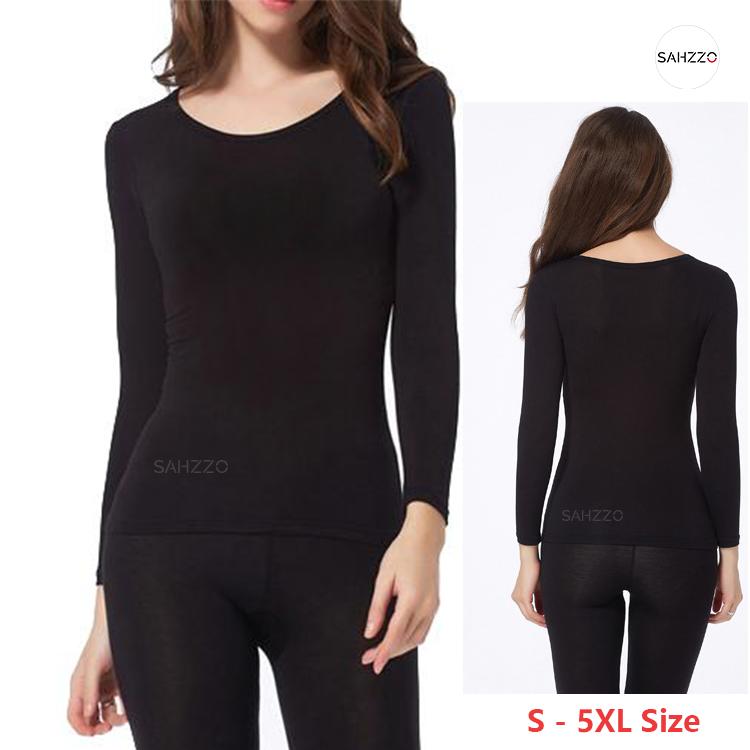 S-5XL Innerwear Long Sleeve 8175 Inner Wanita | Baju Lengan Panjang ...