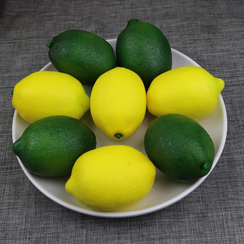 6pcs Yellow/Green Artificial Fake Lemons Realistic Faux Fruits - TikTok ...