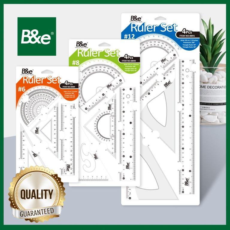 bnesos Stationary School Supplies B&e Ruler Set 3Size - TikTok Shop ...