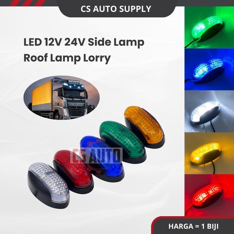 Led 12V 24V Side Lamp Lorry Light Small Roof Lamp White Ambe - TikTok ...
