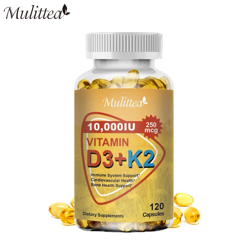 Vitamin D3 10000iu with 250mcg vitamin K2(mk7) Capsules For Bone ...