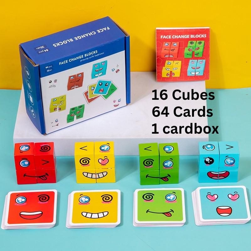 Face changing Rubik's cube Face Expression Game Family Game - TikTok ...