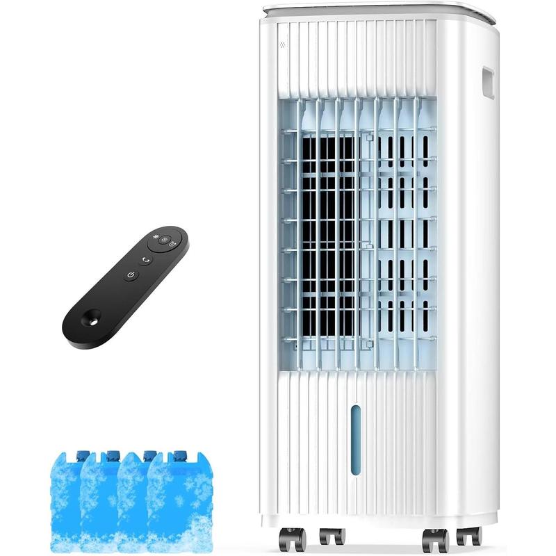 Portable Air Conditioners, 3-IN-1 Evaporative Air Cooler w/ 4 Ice Packs ...
