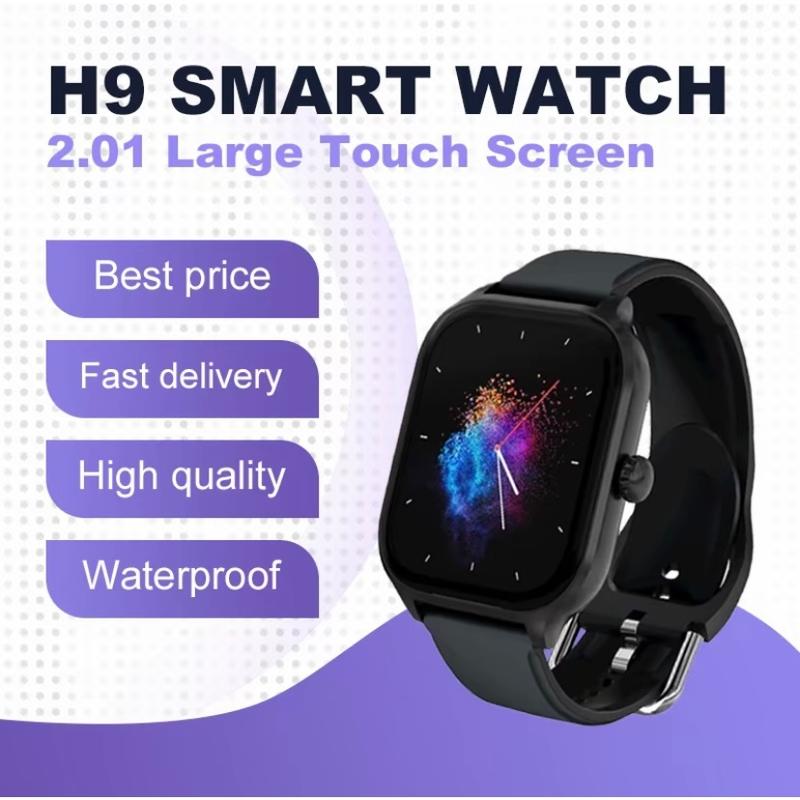 H9 Smart Watch 2.01 Full Touch Color Screen Fitness Tracker Bluetooth ...
