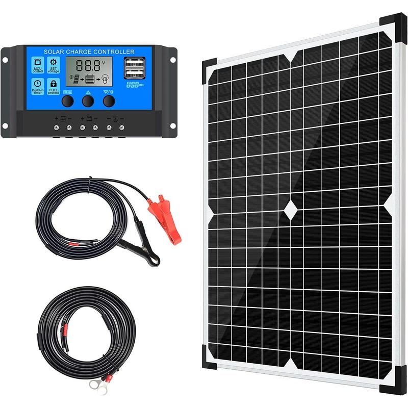 Solar Panel Kit 20W 12V Monocrystalline, Maintainer +10A Solar - TikTok ...
