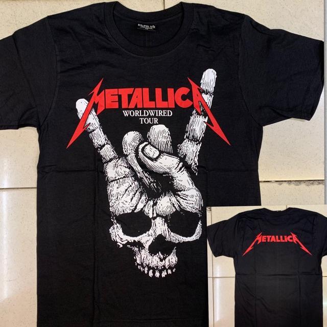 Baju-T, Budaya Belia, Band Rock Popular Metallica, Baju Hitam, - TikTok ...