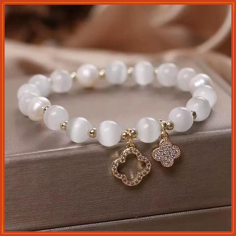 In Stock TikTok Hot-Selling Cat's Eye Stone Four-Leaf Clover - TikTok ...
