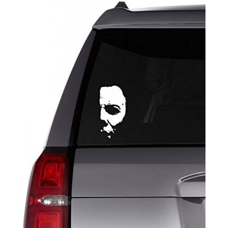 Michael Myers Creepy Half Face Sticker – Vinyl Scary Half Michael Myers ...