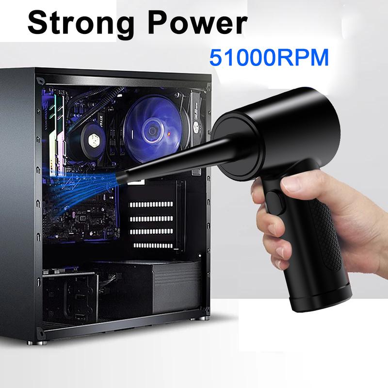 Compressed Air Duster For Computer Keyboard 51000 RPM USB Charging ...