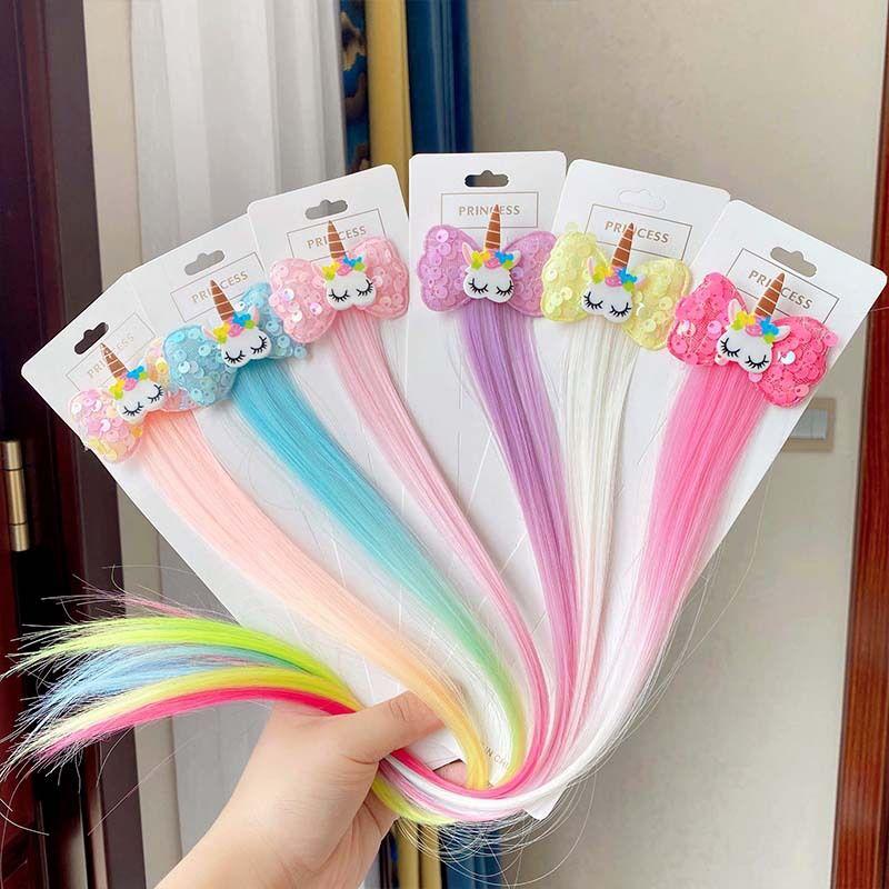 [COD] Children's Wig Hair Clip Side Clip Gradient Wig Hair Accessories ...