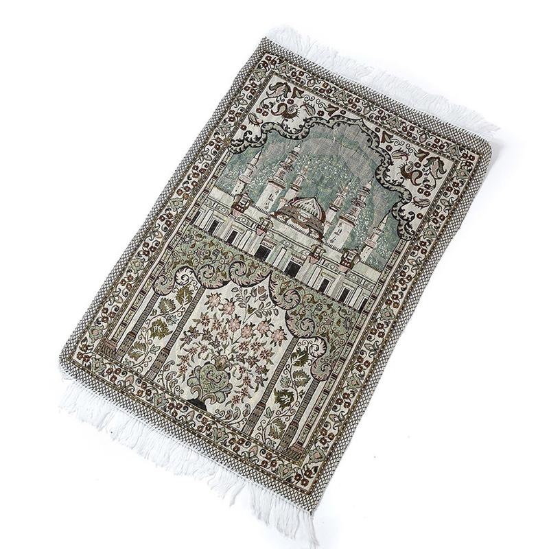 Floral Mosque Printed Muslim Cotton Prayer Mat Fringe Tassel - TikTok ...