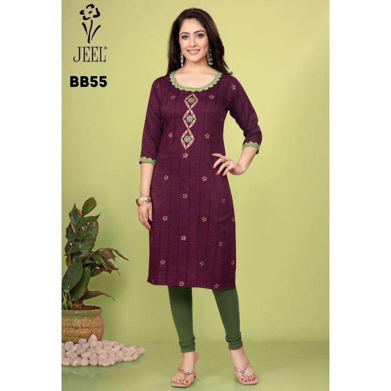 JEEL Classic Kurtis for Casual and Office Wear Tops Only BB Series ...