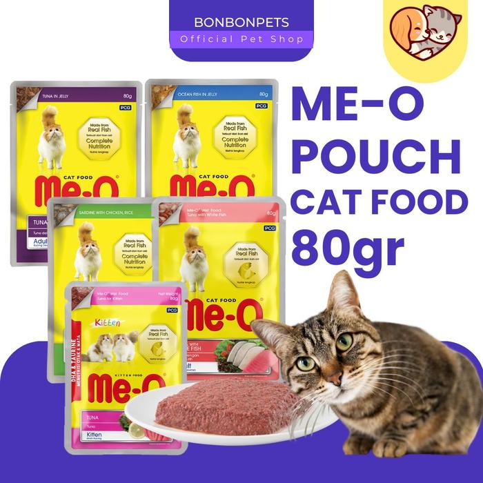 Promo Meo Pouch Sachet 80gr Makanan Kucing Basah Me-O Adult Kitten Cat ...