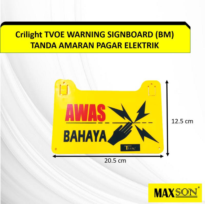 Crilight WARNING SIGNBOARD / Papan Tanda Amaran Bahaya Pagar - TikTok ...