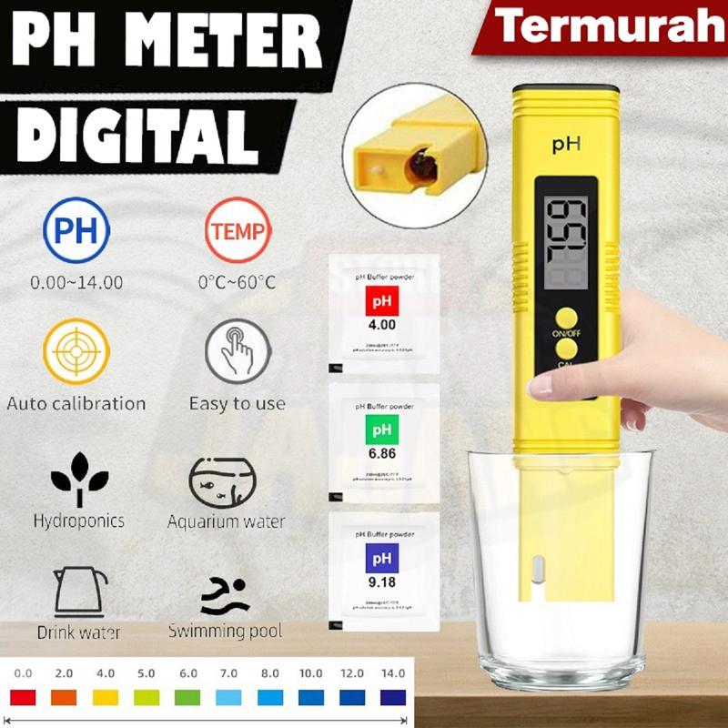 pH Meter Digital Tester Alat ukur Uji PH Keasaman Cairan Air - Shop ...