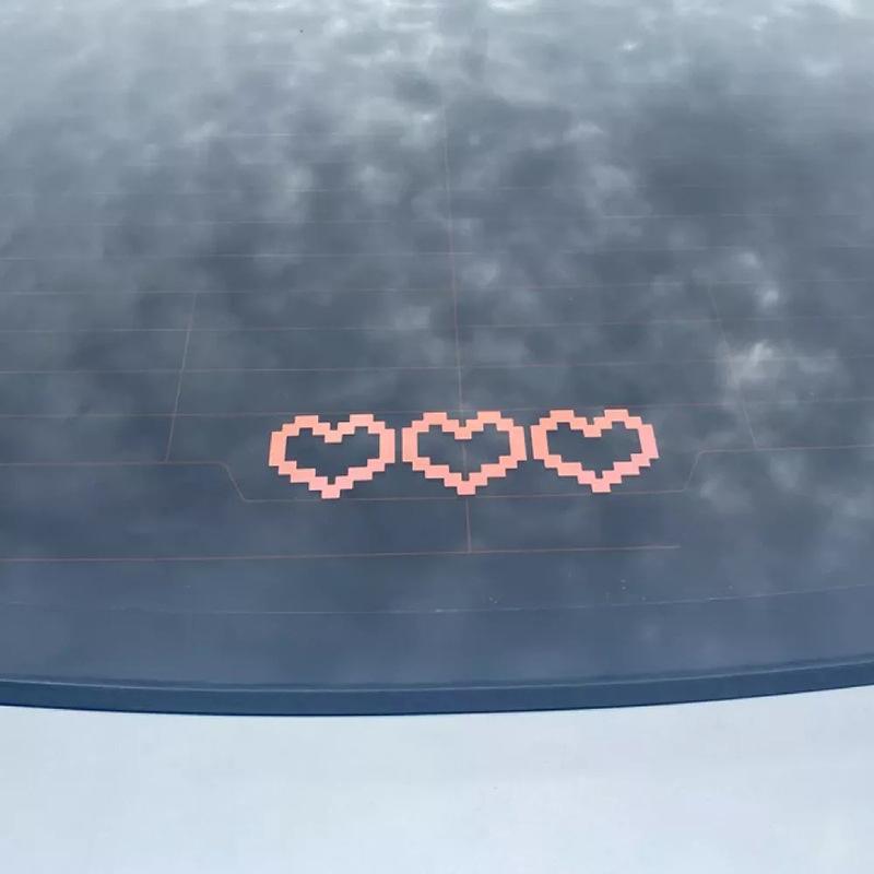 Mosaic Heart Love Car Stickers For Car Window Decor Waterproof - TikTok ...