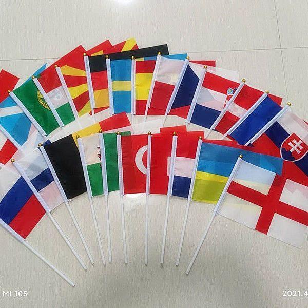 Small Flags of Common Countries European Cup Hand Signal Flag Model ...