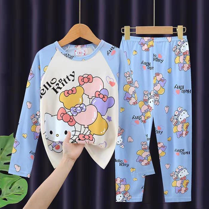 Cartoon Kids Pyjamas Set for Sleeping, Long Sleeve and Long Pants ...
