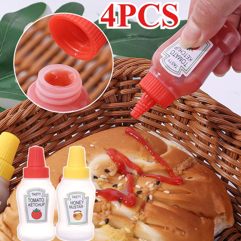 Botol Sos Mini, Set 4pcs, Boleh Isi Semula, Sesuai untuk Sos - TikTok ...