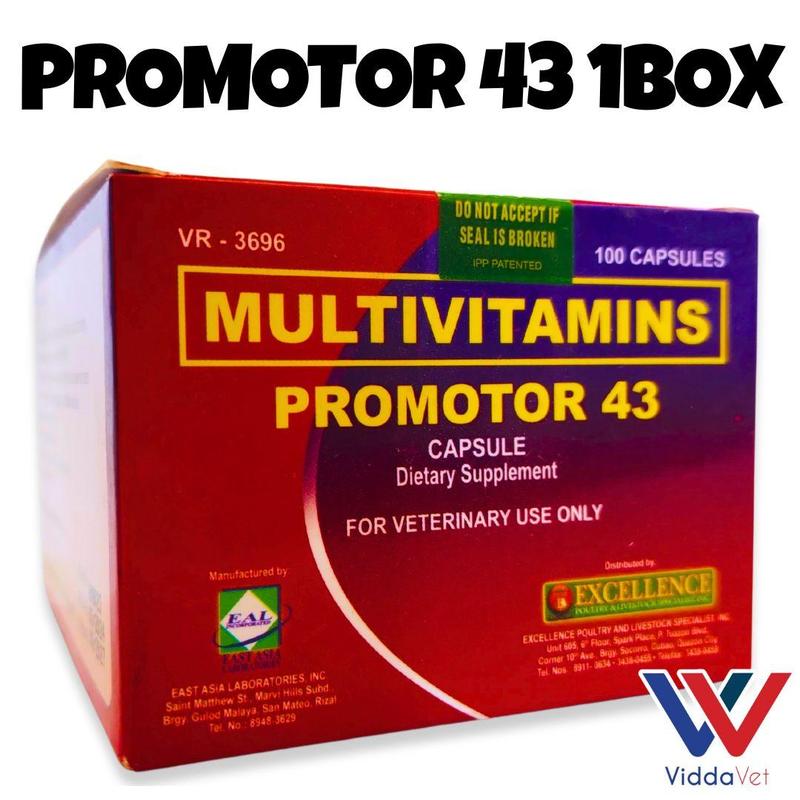 PROMOTOR 43 1box (100 capsules) for animals+multi-vitamins - TikTok Shop Philippines