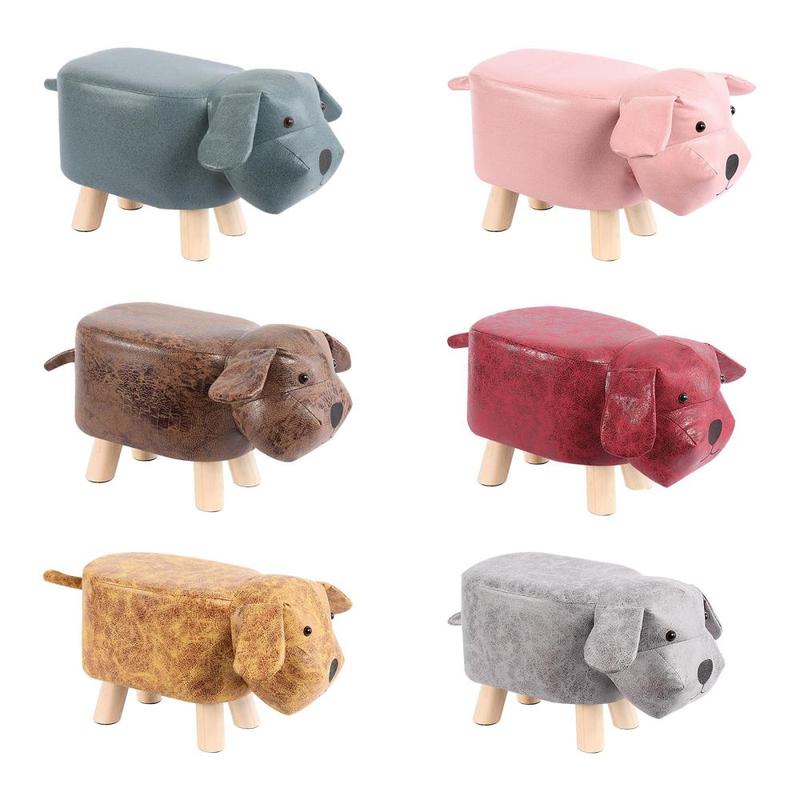 Animal Footstool for Kids Children Step Stool Upholstered Ottoman ...