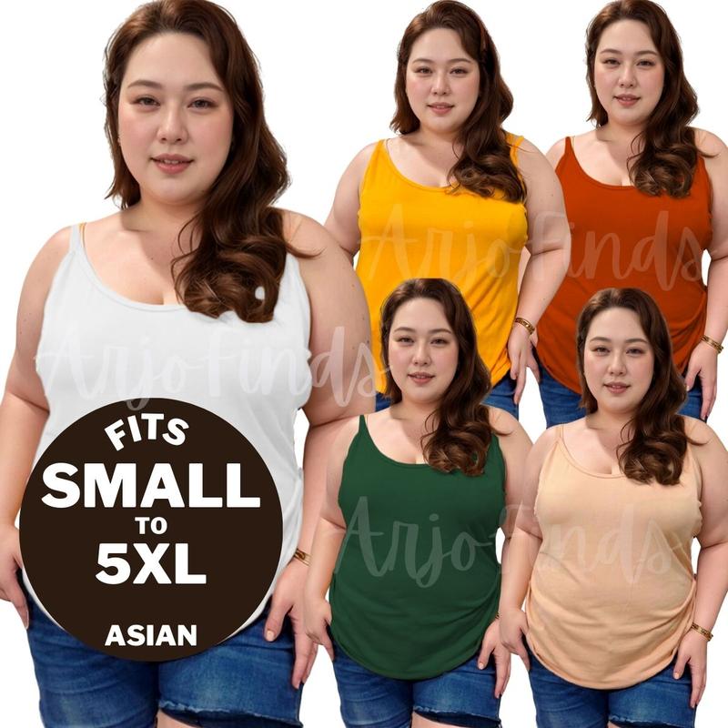Plus Size Spaghetti Strap Sando – Sleeveless Daily Top S–5XL - TikTok ...