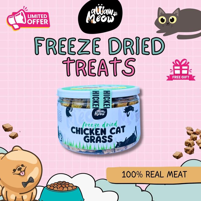 Awaw Meow Chicken Cat Grass Freeze Dried Treats Dog Treats and - TikTok ...
