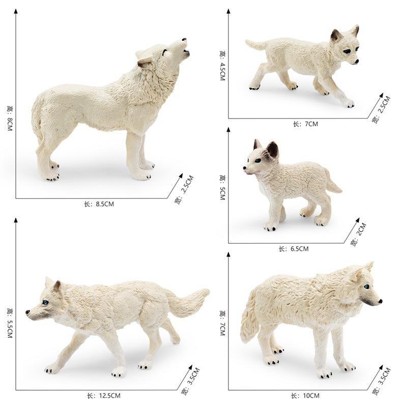 Realistic Arctic Wolf Model Set Featuring Five Designs For Collectors ...