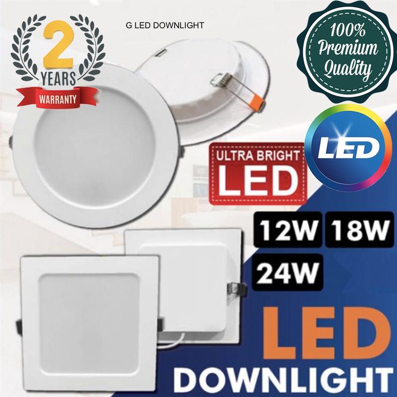 (SIRIM) LED Downlight 8"-24W/6"-18W/4"-12W Lampu Siling Ruma - TikTok ...