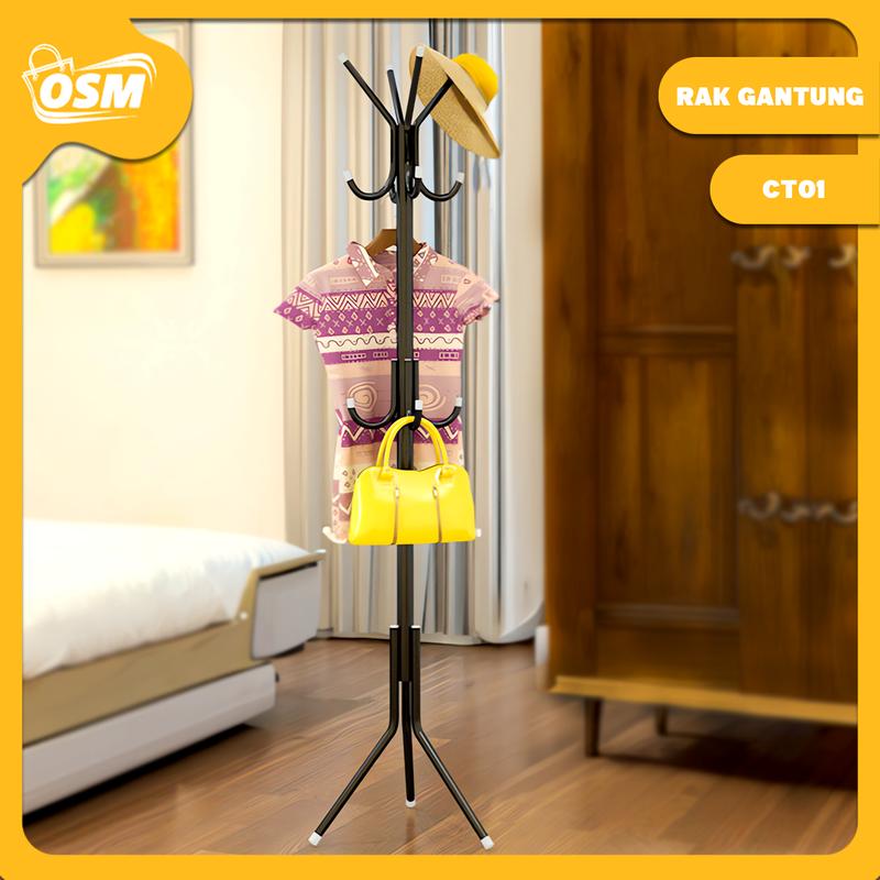 COD OSM Stand Hanger Gantungan Besi Tas Dan Topi Mudah Disusun - Shop ...